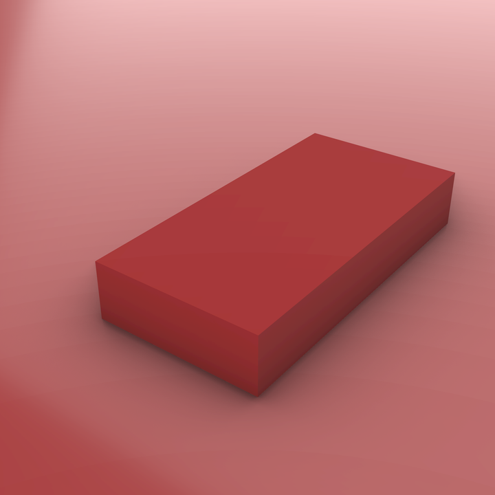 3D Printable LEGO Flat Tile 1X2 by VLAD-MARIUS