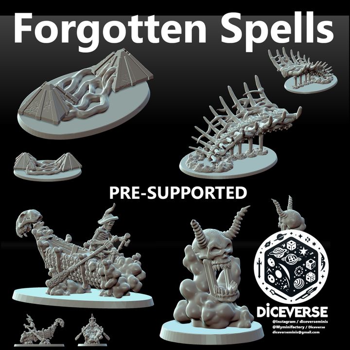 3D Printable Forgotten Spells Pack by Diceverse