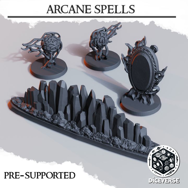3D Printable Arcane Spells Pack by Diceverse