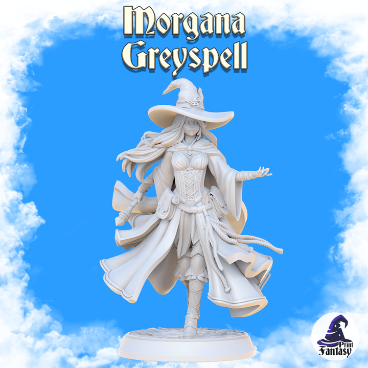 3D Printable Greyspell - Witch Mage - Female Wizard - Mage Witch ...
