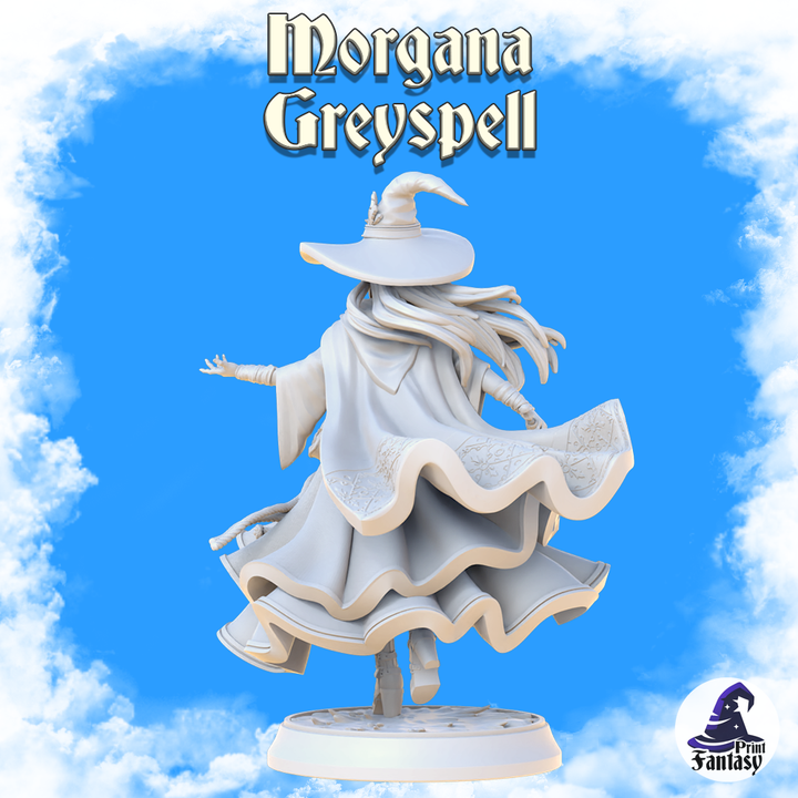 3D Printable Greyspell - Witch Mage - Female Wizard - Mage Witch ...
