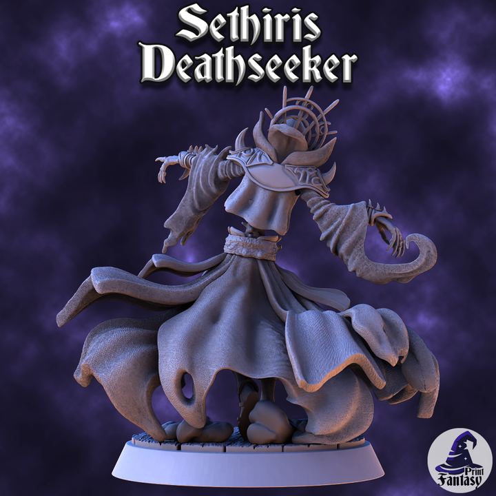 3D Printable Sethiris - Lich Necromancer Warlock - Necromancer Lich ...