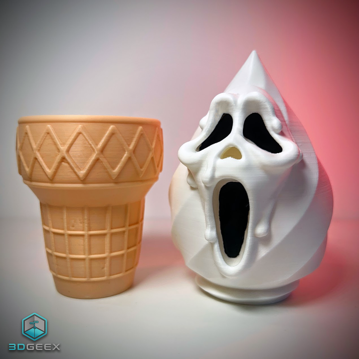 3D Printable I Scream: Skull, Zombie & Ghostface by 3DGeex