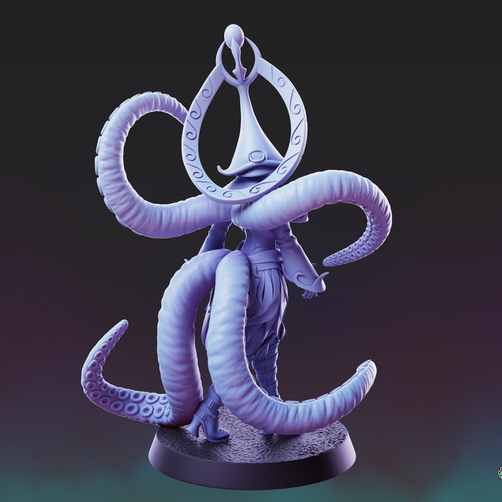3D Printable Elf Eldritch Cultist - Pose 2 + Pinups by PSMiniatures