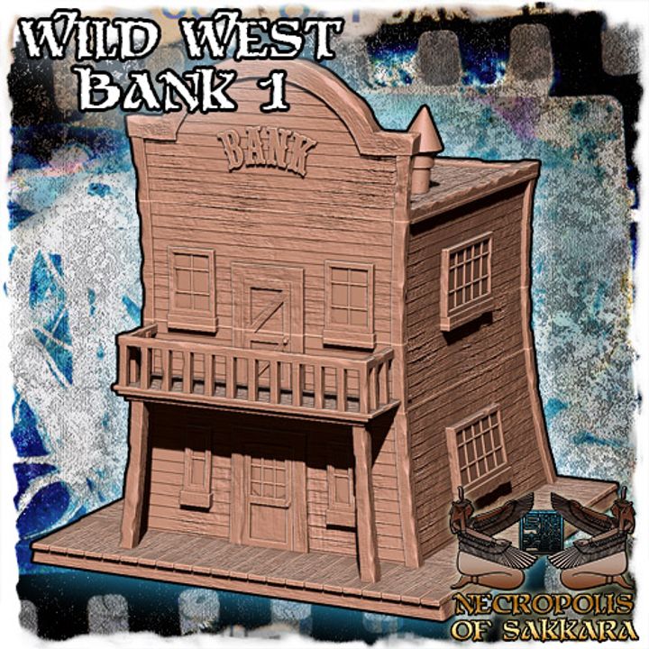 3D Printable Wild West Bank 1 by Pharaoh's Workshop