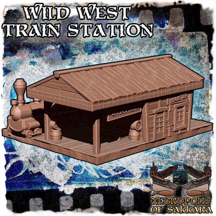 3D Printable Wild West Train Station by Pharaoh's Workshop