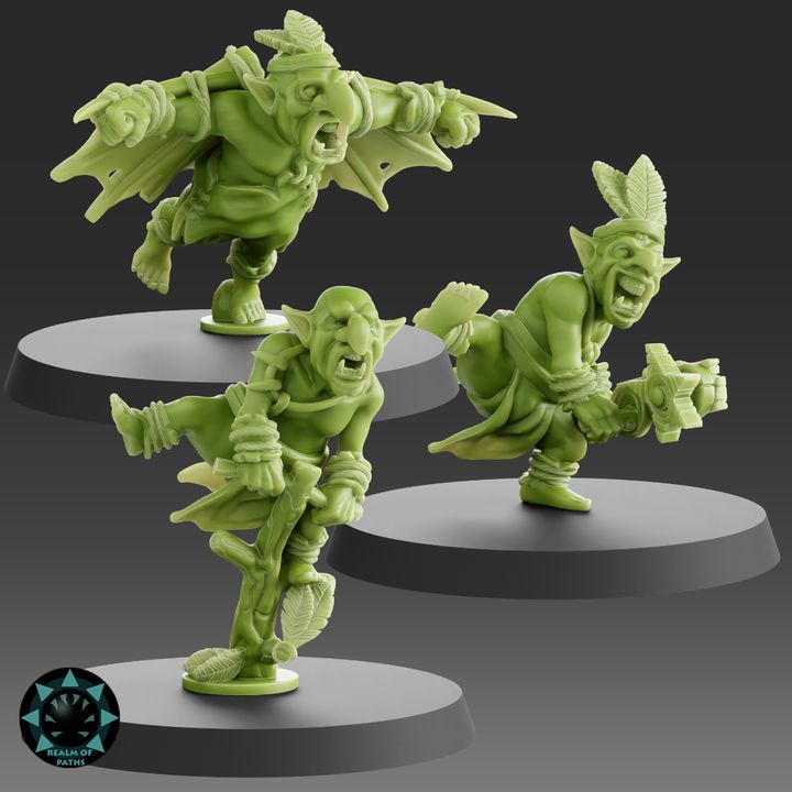 3D Printable GOBLIN - The Rotten Tree - Fantasy Football by Realm of Paths