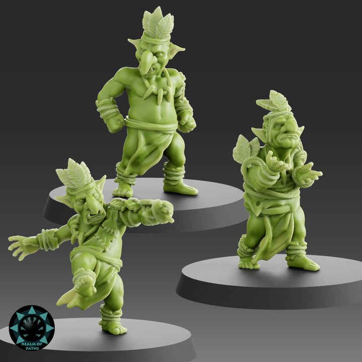 3D Printable GOBLIN - The Rotten Tree - Fantasy Football by Realm of Paths