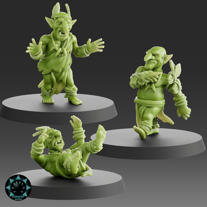 3D Printable GOBLIN - The Rotten Tree - Fantasy Football by Realm of Paths