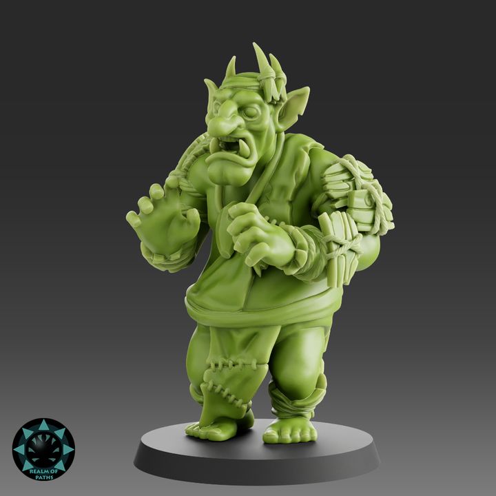 3D Printable GOBLIN - The Rotten Tree - Fantasy Football by Realm of Paths