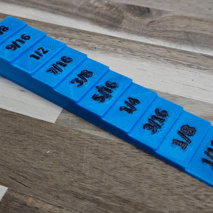 3D Printable Imperial Step Gauge by Franklin McDonald