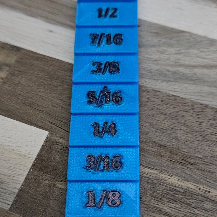 3D Printable Imperial Step Gauge by Franklin McDonald