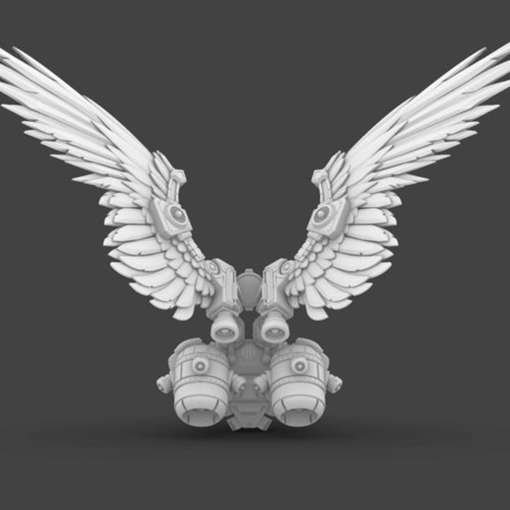 3D Printable Space Knights V7 Imperial Eagle Winged Jetpack by BW ...