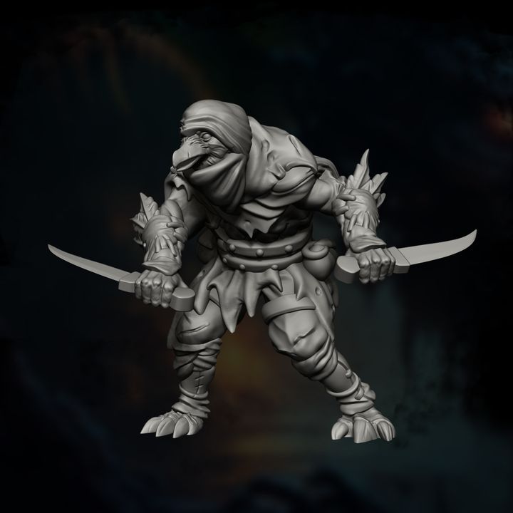 3D Printable Kenku Rogue by Monster Atlas