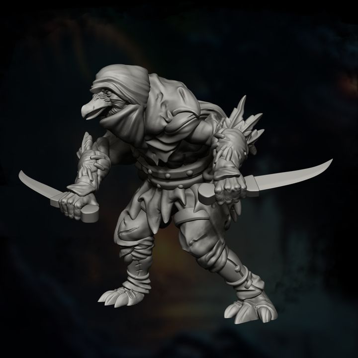 3D Printable Kenku Rogue by Monster Atlas