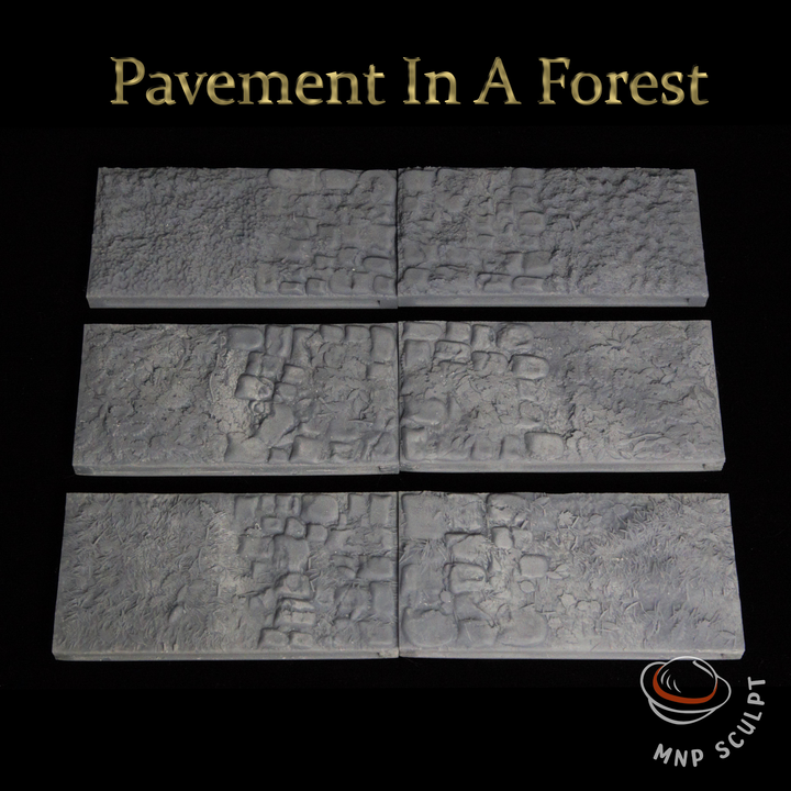 3D Printable Pavement In A Forest by MNP Sculpt