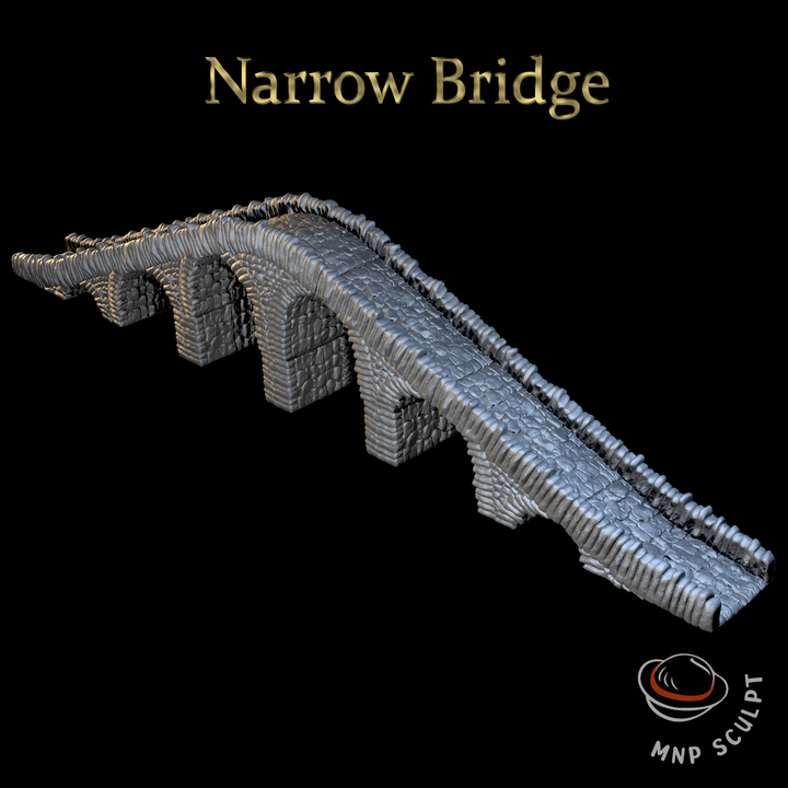 3D Printable Narrow Stone Bridge by MNP Sculpt