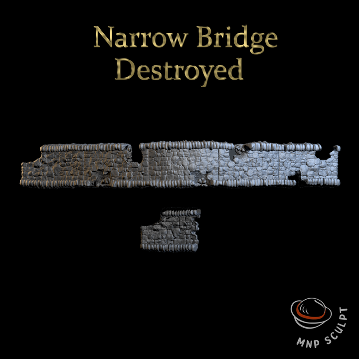 3D Printable Narrow Stone Bridge by MNP Sculpt