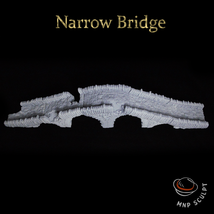 3D Printable Narrow Stone Bridge by MNP Sculpt