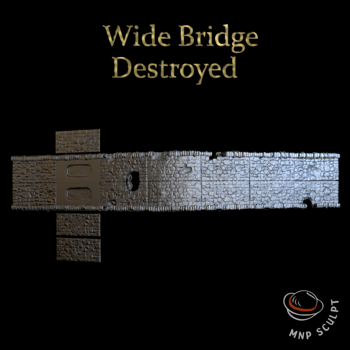3D Printable Wide Stone Bridge by MNP Sculpt