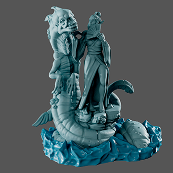 3D Printable Kaihime, the princess of the tides - MERCHANT by Bemazz