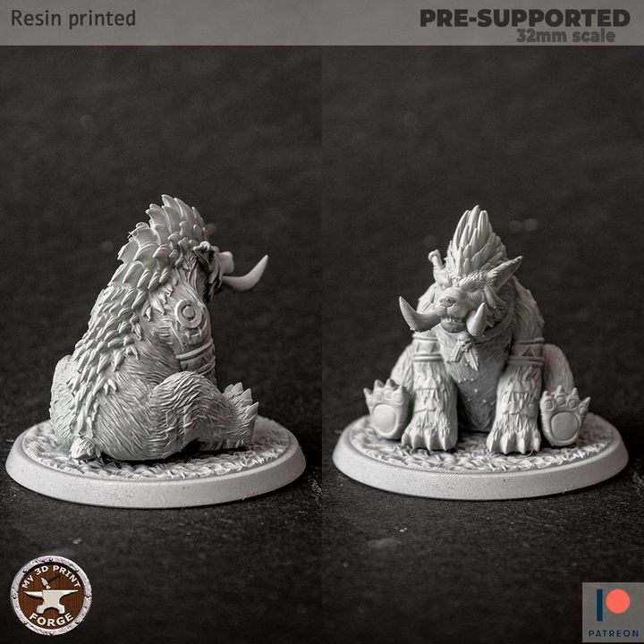 3D Printable Druid Bear Form Troll Two Models by My3DPrintForge