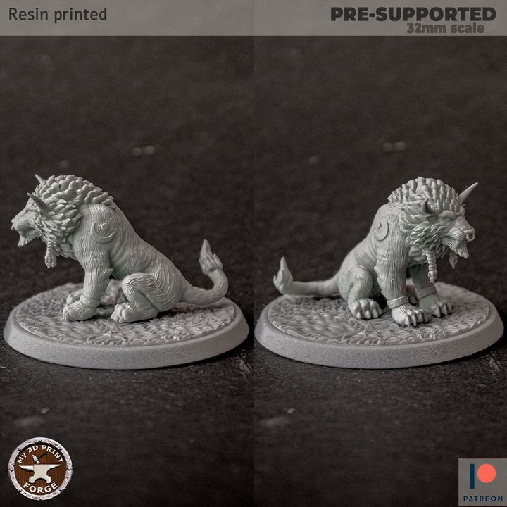 3D Printable Druid Cat Form Taur Two Models by My3DPrintForge