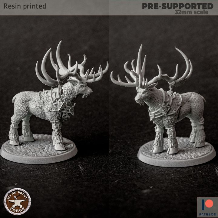 3D Printable Druid Stag Travel Form NE by My3DPrintForge