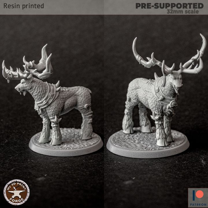 3D Printable Druid Elk Travel Form Taur by My3DPrintForge
