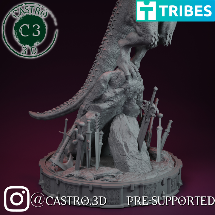 3D Printable The Red King - King Arthur Dragon by Castro3D