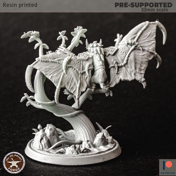 3D Printable Druid Bat Flight Form Troll by My3DPrintForge