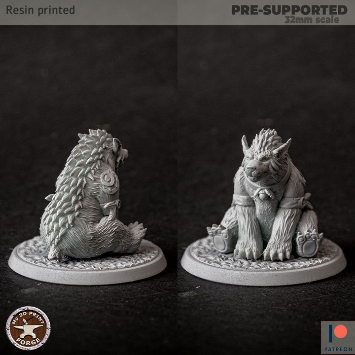 3D Printable Druid Forms v1 BUNDLE (33 Unique pre-supported STLs) by ...