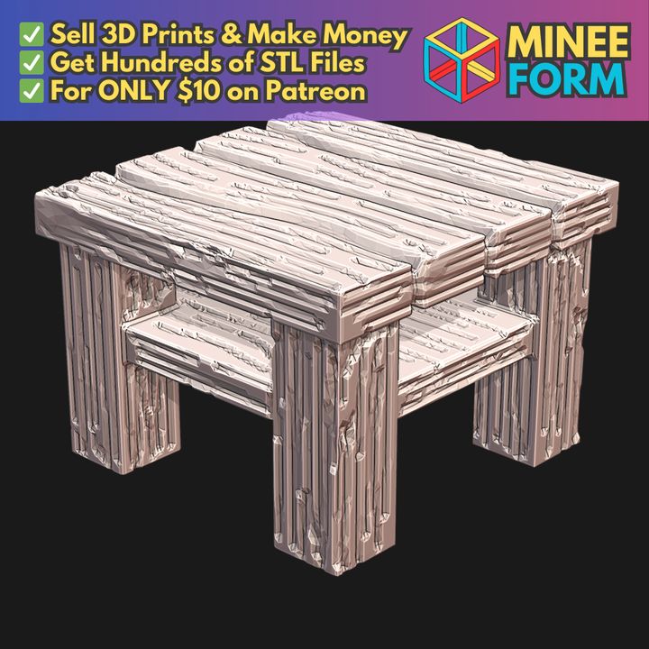 Descargar 28mm DND Square Wooden Tavern Table Fantasy Terrain Miniature ...