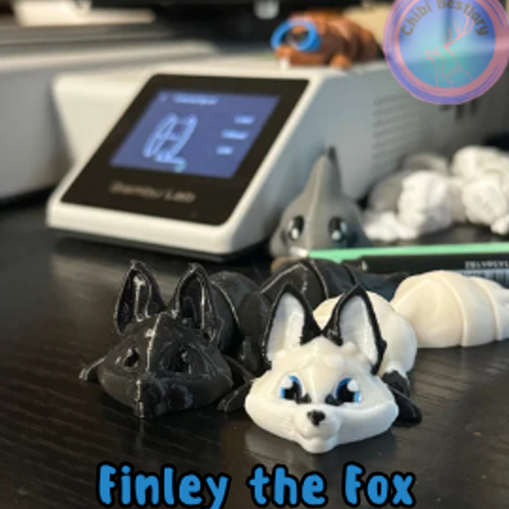 3D Printable Finley the Fox Flexi by ChibiBestiary
