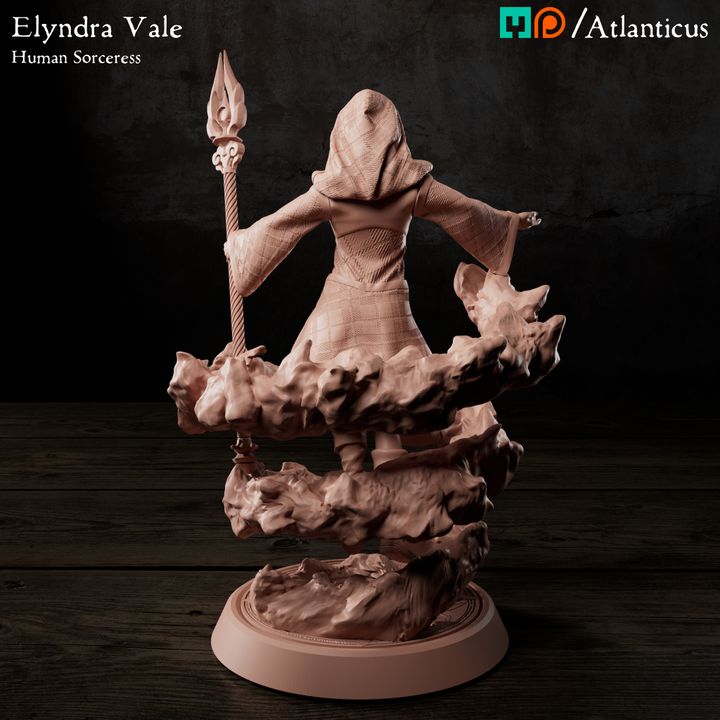 3D Printable Female Human Sorcerer - Elyndra Vale - Firestorm by ...