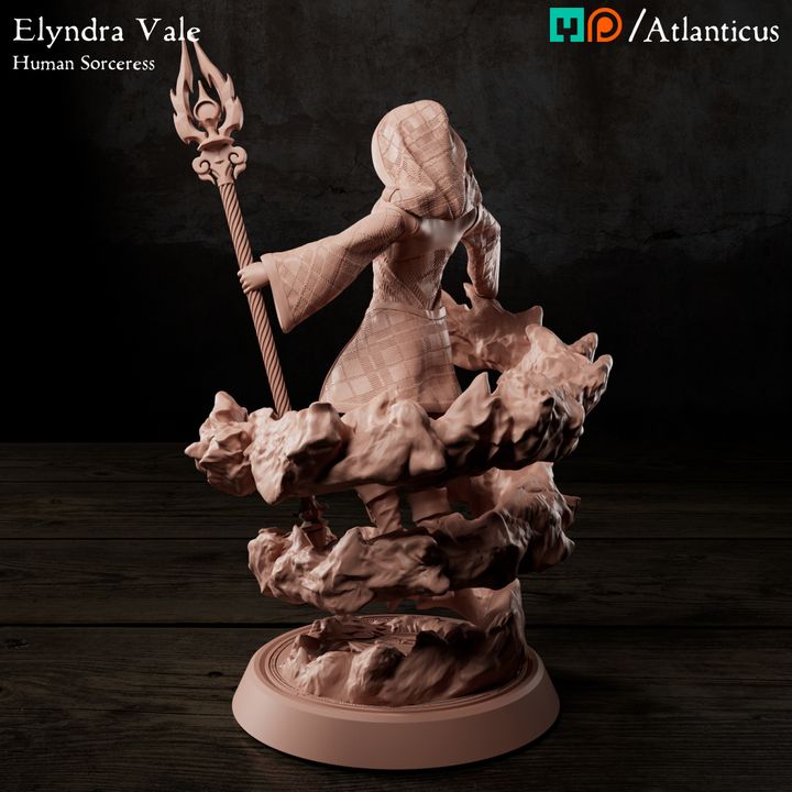 3D Printable Female Human Sorcerer - Elyndra Vale - Firestorm by ...