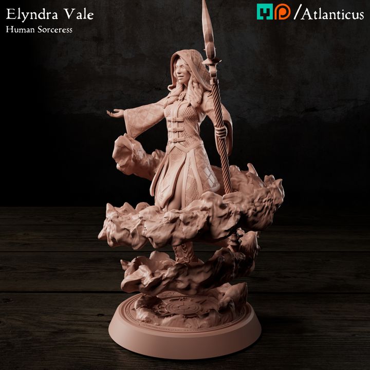 3D Printable Female Human Sorcerer - Elyndra Vale - Firestorm by ...