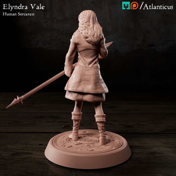 3D Printable Female Human Sorcerer - Elyndra Vale - Firebolt by ...