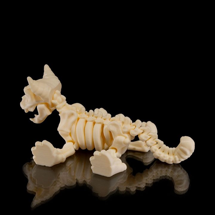 3D Printable Skeleton Cat by Stlflix
