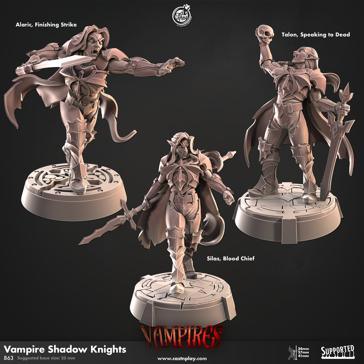 3D Printable Vampire Shadow Knights (Pre-Supported) | Cast n Play by ...