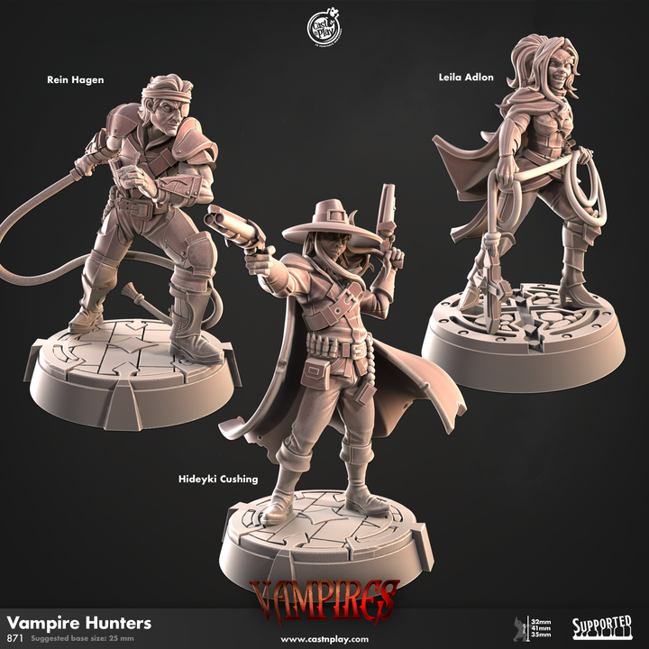 3D Printable Vampire Hunters (Pre-Supported) | Cast n Play by Cast n Play