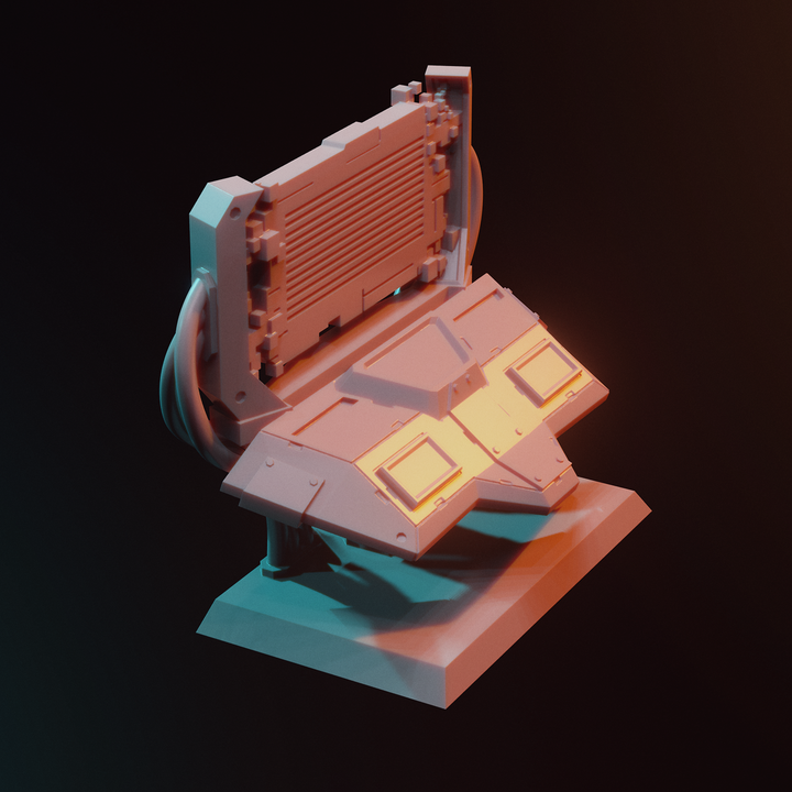 3D Printable Computer Console - S01E03 - 32mm by Metal Quest