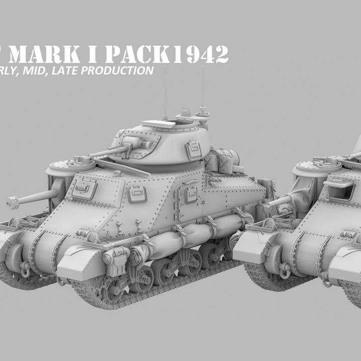 3D Printable M3 Grant Mark I Grant early, mid, late prod PACK by ...