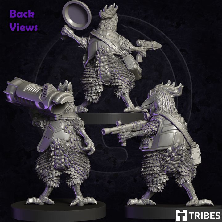 3D Printable GALLUSOIDS -Mutant chicken overlords by Dark-Platypus Studio