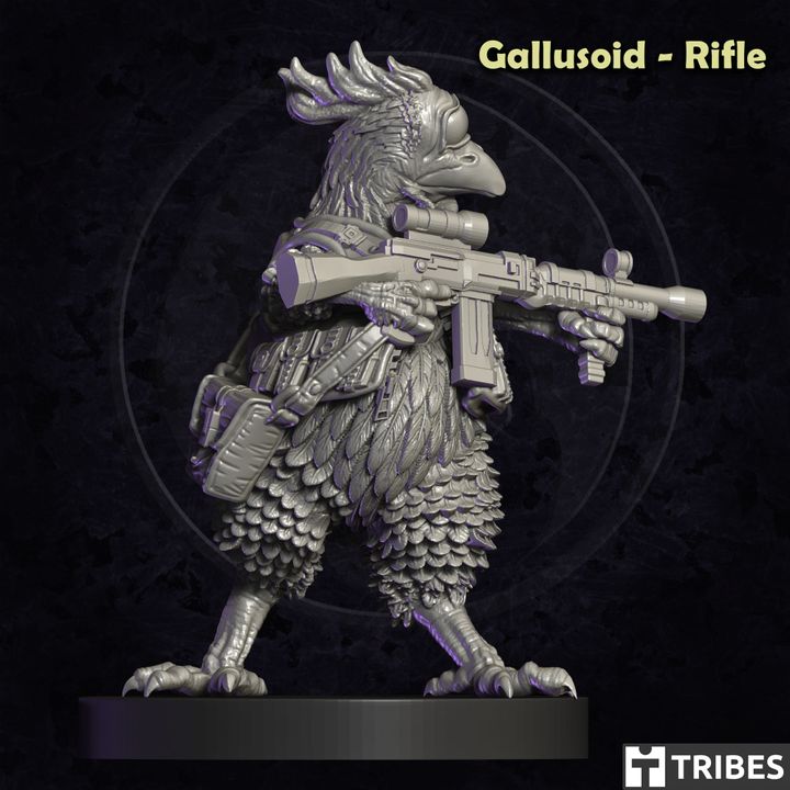 3D Printable GALLUSOIDS -Mutant chicken overlords by Dark-Platypus Studio