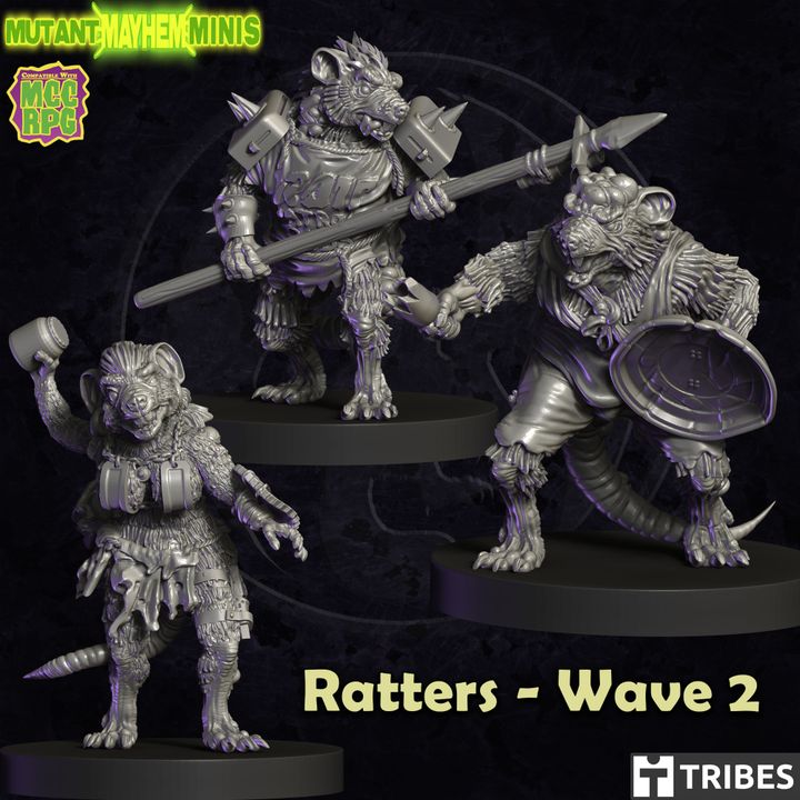 3D Printable Ratters, Wave 2 by Dark-Platypus Studio