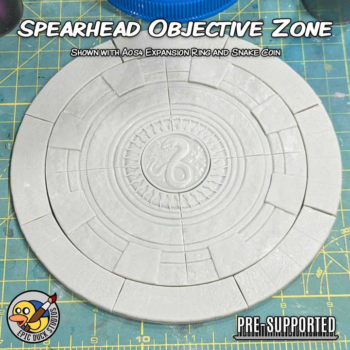 3D Printable SPEARHEAD Objective Zones for AoS by Mike "Epic Duck" Cousins