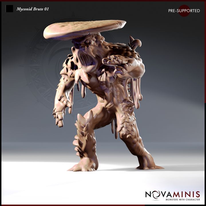 3D Printable Myconid Brute 01 by NOVAMINIS