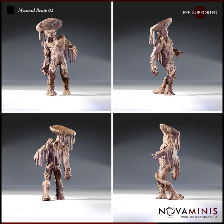 3D Printable Myconid Brute 02 by NOVAMINIS