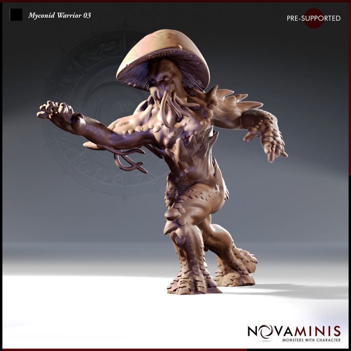 3D Printable Myconid Warrior 03 by NOVAMINIS